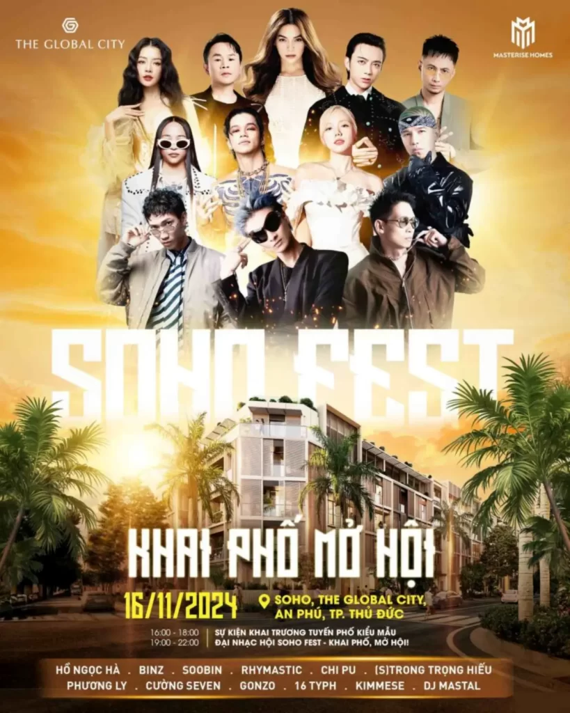 Lưu Ý Khi Tham Gia SOHO FEST Tại The Global City - Masterise Homes